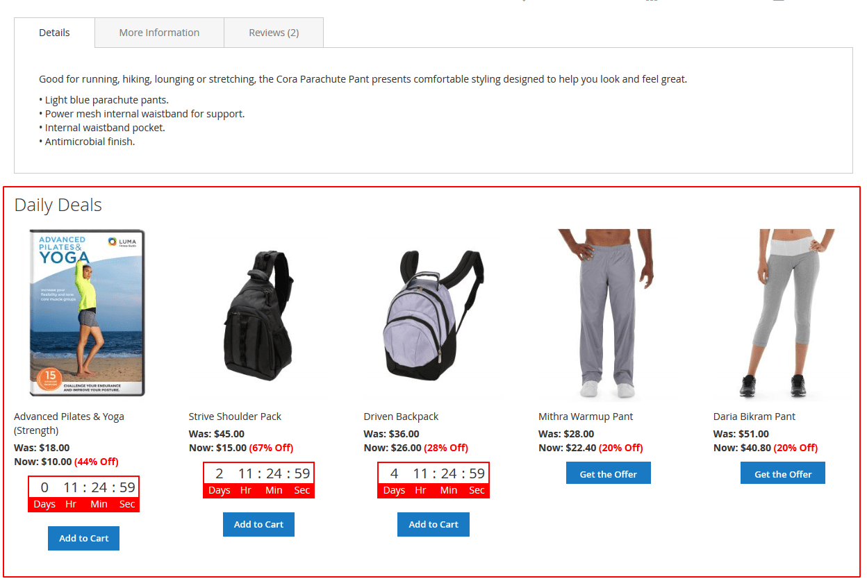 Magento 2 Daily Deals Module | Magento Weekly Specials Extension | ITORIS