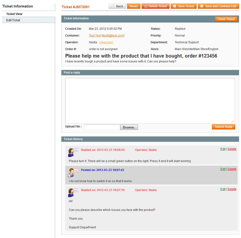 Magento Support Extension | Magento Help Desk Module | Magento Contact ...