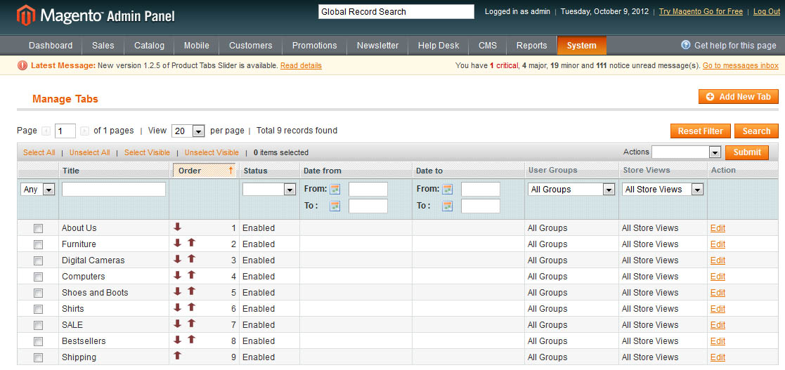 Magento Homepage Tabs | Magento Easy Tabs | Magento Tabs | ITORIS