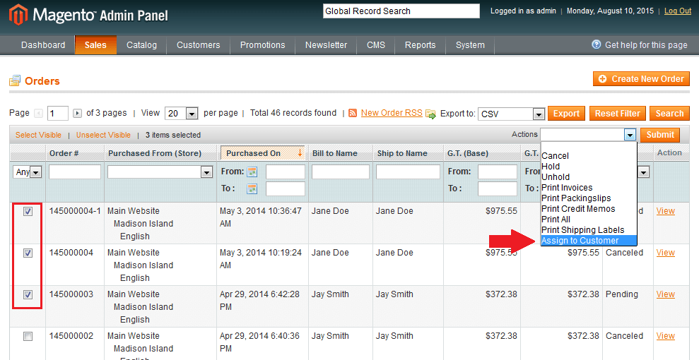 Magento Reassign Order Assign Order To Customer Automatically In
