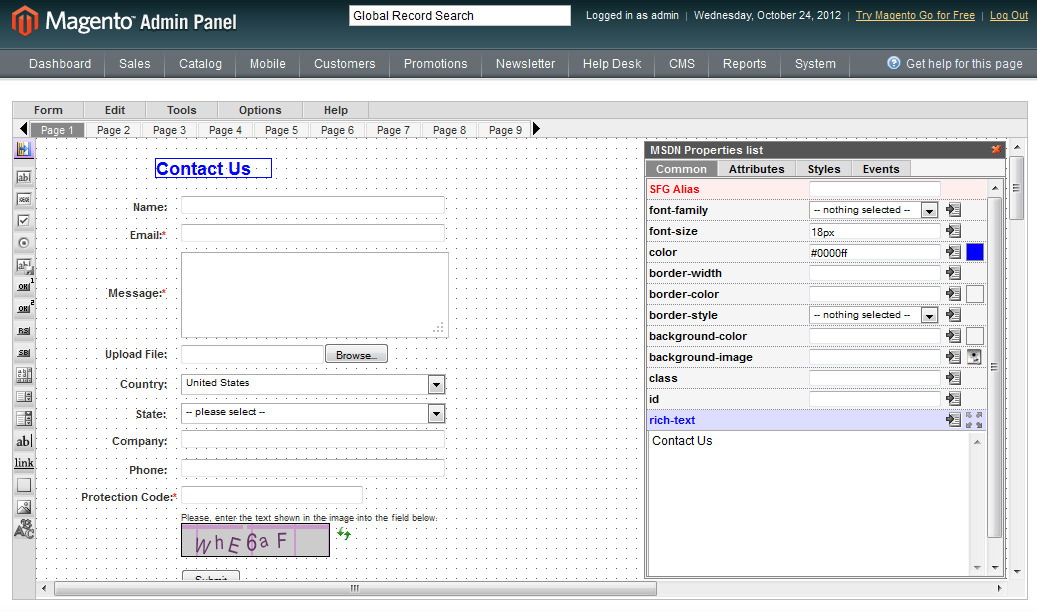 Magento Form Builder Magento Form Manager Custom Contact Us Form In Magento Custom Order