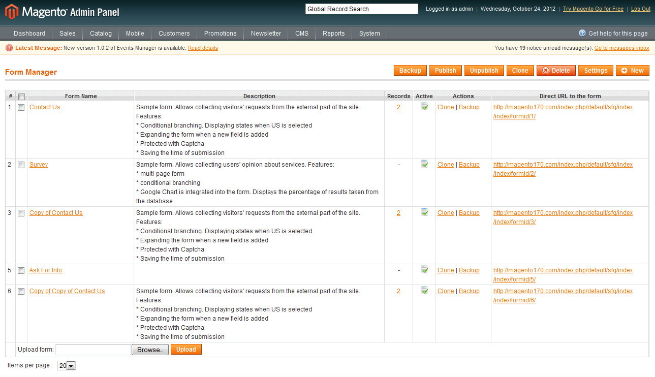 Magento Form Builder Magento Form Manager Custom Contact Us Form In Magento Custom Order