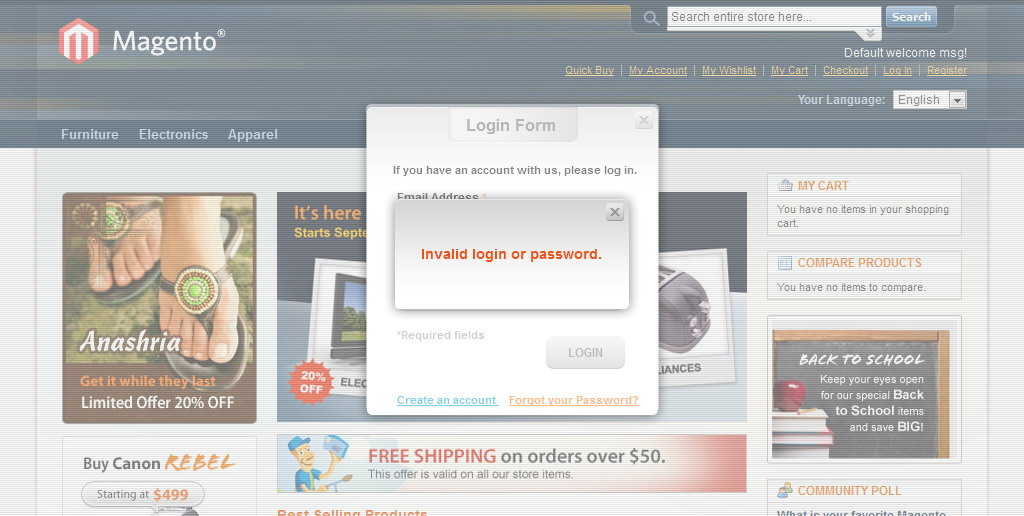 Magento AJAX Login | Magento AJAX Registration | Magento Popup Login / Register | ITORIS