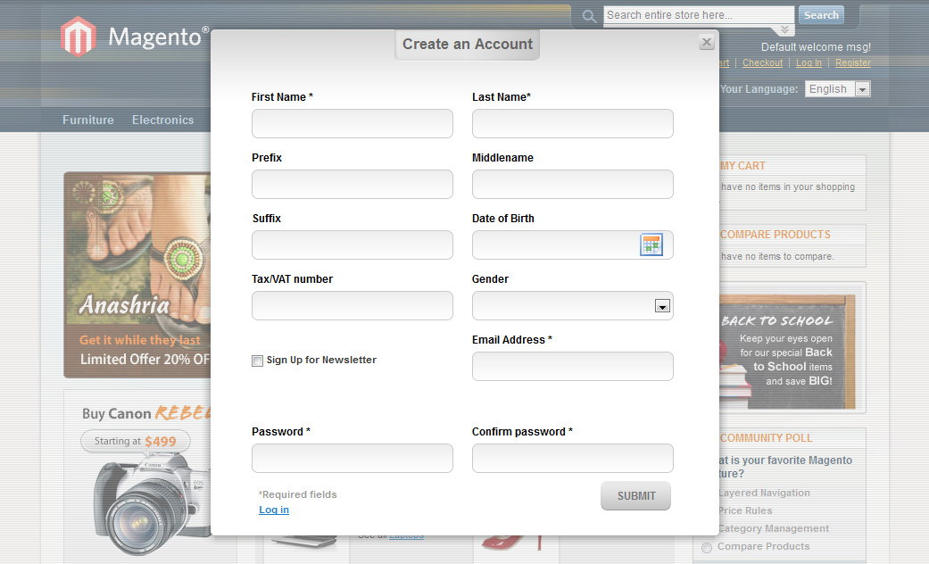 Magento Ajax Login Magento Ajax Registration Magento Popup Login Register Itoris
