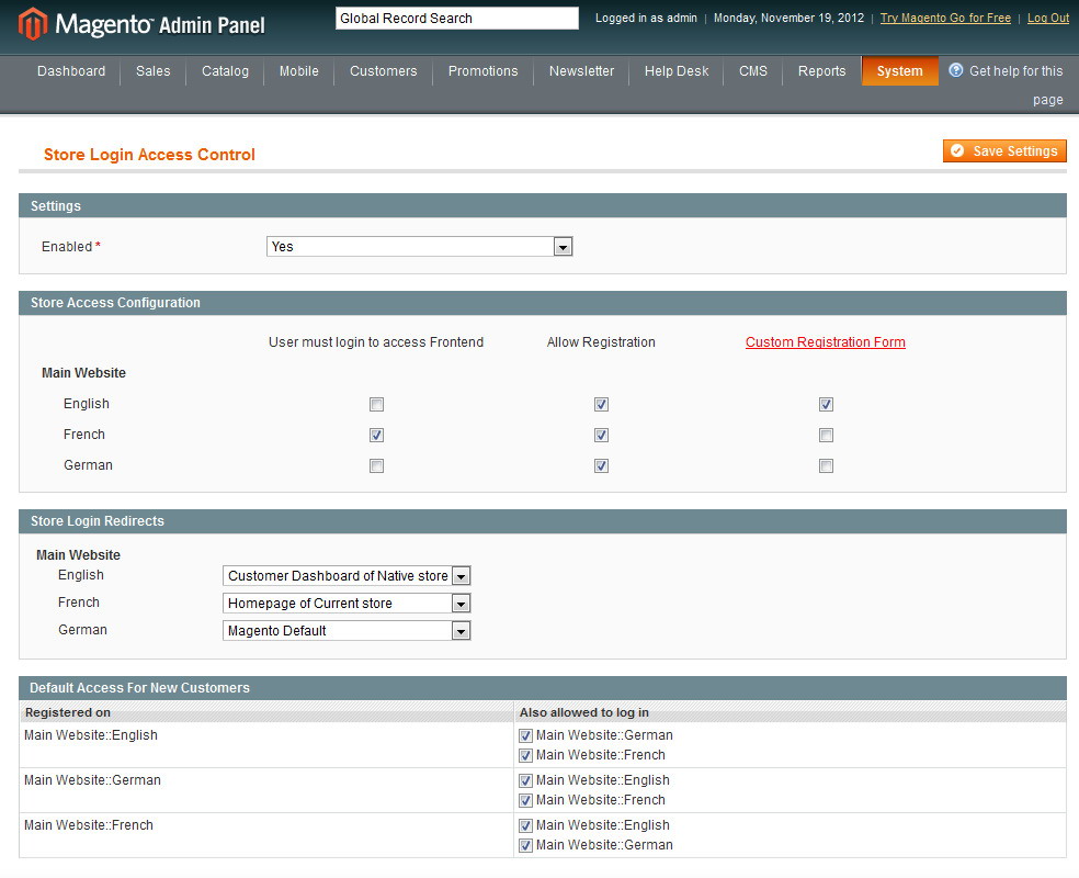 Magento Store Login Control | Magento Srtore Permissions | ITORIS